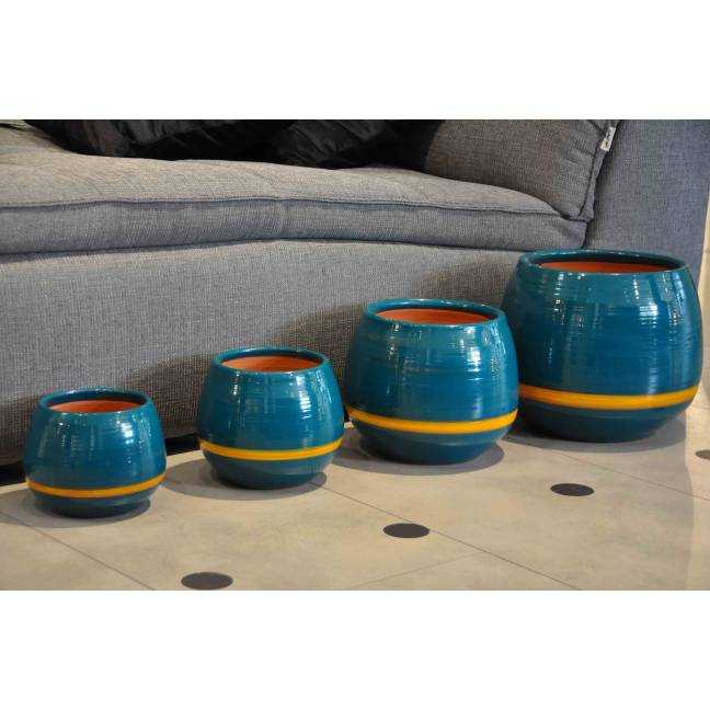 Grand pot Cancale Vert canard et Jaune - Fashion’s Pop